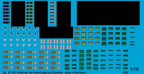 Peddinghaus-Decals 1857 Uniform Insignia Of The Tank Troops And Generals