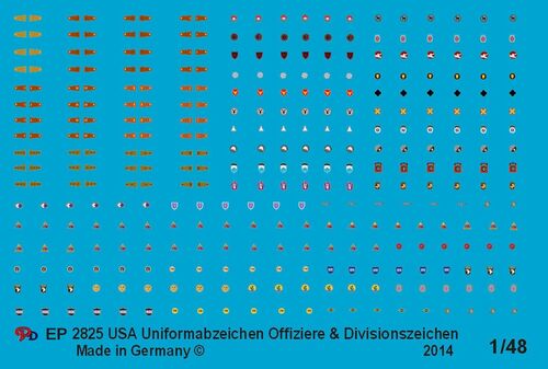 Peddinghaus-Decals 2825 USA Uniform Markings For Officers