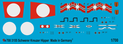 Peddinghaus-Decals 3155 German Heavy Cruiser Hipper II World War