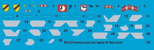 Peddinghaus-Decals 3220 German Pocket Battleship Admiral Scheer 1941