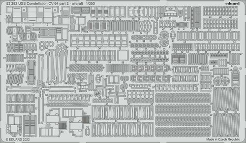 Eduard 53282 USS Constellation CV-64 part 2 - aircraft TRUMPETER