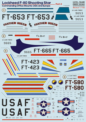 Print Scale 72-448 Lockheed F-80. USA & Europe Part 2