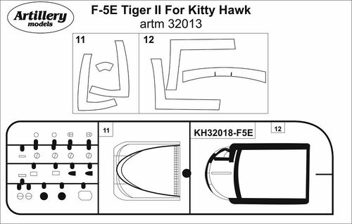 ARTILLERY Models 32013 F-5E Tiger II for Kitty Hawk