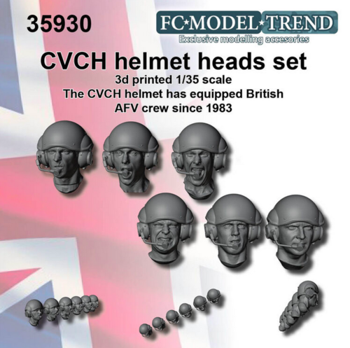 FC ModelTrend 35930 Heads with CVCH tank crew helmet