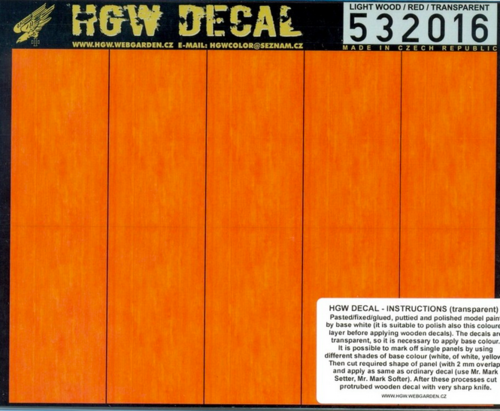 HGW Models 532016 Light Wood - Red Tone