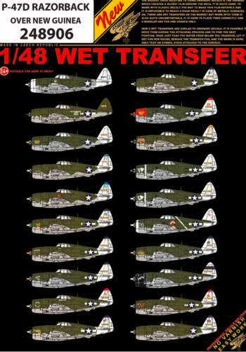 HGW Models 248906 P-47 D Razorback OVER NEW GUINEA
