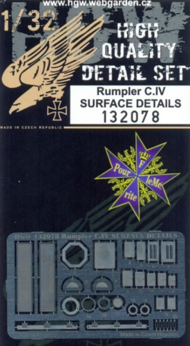 HGW Models 132078 Rumpler C.IV - Surface Details