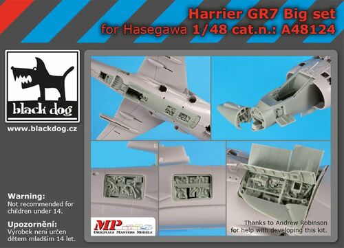 Black Dog A48124 Harrier GR7 big set for Hasegawa