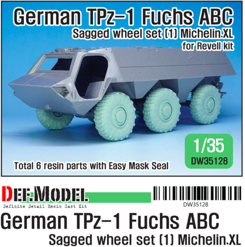 DEF Model DW35128 German TPz-1 Fuchs ABC Sagged wheel set 1 mich.XL