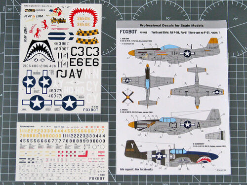 FOXBOT 48-060 North American P-51 Mustang Nose art, Part 1