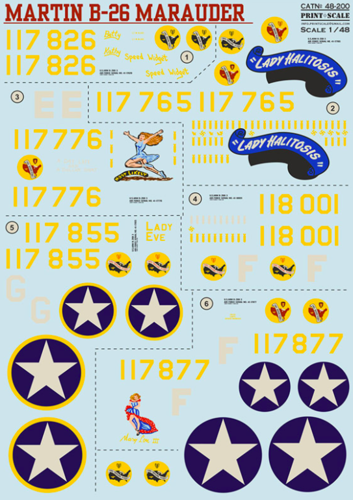 Print Scale 48-200 Martin Marauder B-26B-MA