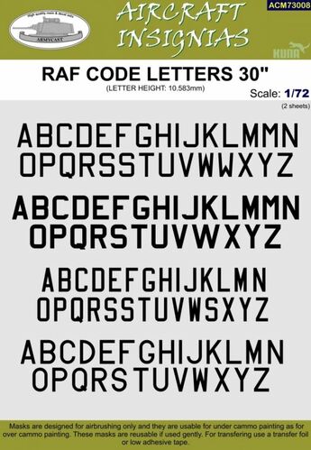 Armycast ACM73008 RAF Code Letters 30"