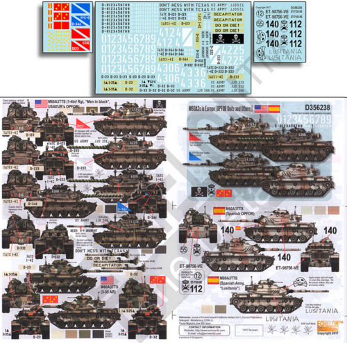 Echelon Fine Details D356238 M60A3s in Europe OPFOR Units and Others