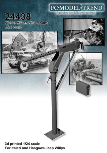 FC ModelTrend 24438 M1919 machine gun with pedestal