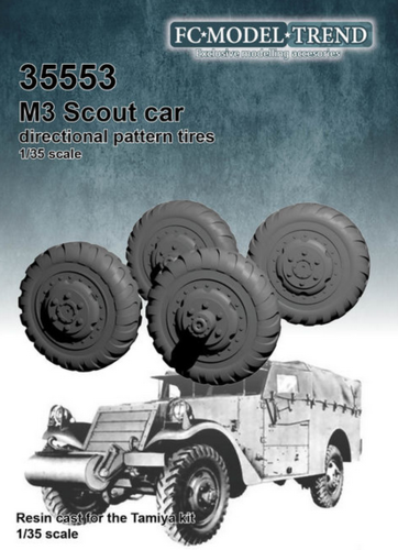 FC ModelTrend 35553 M3 Scout car directional pattern tire wheels