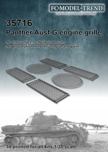 FC ModelTrend 35716 Panther Ausf.G engine grilles