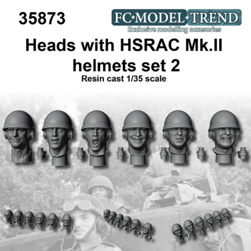 FC ModelTrend 35873 HSRAC MK.II helmet heads, set 2
