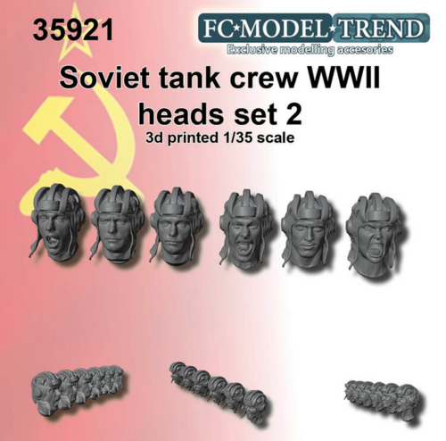 FC ModelTrend 35921 Soviet tank crew heads, set 2