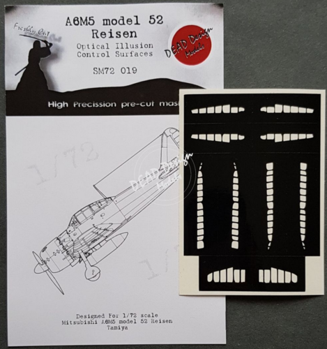 DEAD Design Models SM72019 A6M5 m.52 Reisen Control Surfaces