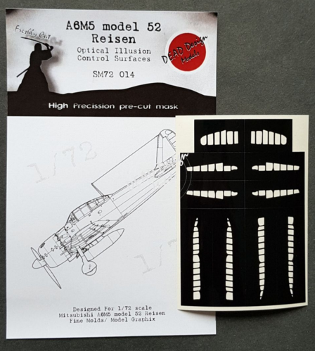 DEAD Design Models SM72014 A6M5 m.52 Reisen Control Surfaces