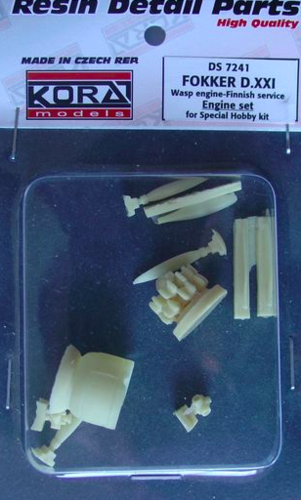 Kora Models DS7241 Fokker D.XXI Wasp-Finnish-Engine set