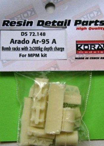 Kora Models DS72148 Arado Ar-95A - Bomb racks with 2x200kg depth charge (MPM)