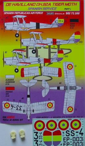 Kora Models Dec72300 De Havilland DH.82A Spanish I. Republican