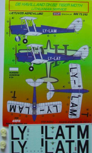 Kora Models Dec72292 De Havilland DH.82A Lithuanian Aeroclub