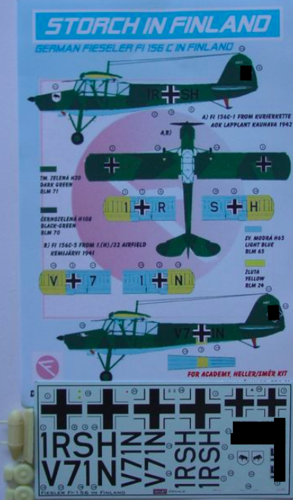 Kora Models Dec72160 Fieseler Fi-156C Storch Luftwaffe in Finland