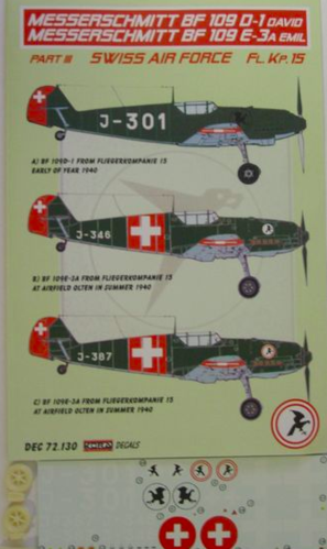 Kora Models Dec72130 Bf 109D Swiss part III.