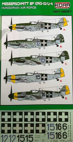 Kora Models NDT48027 Messerschmitt Bf 109G-10/U4 Hungarian Air Force