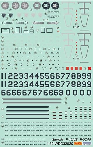 WandD STUDIO WDD32020 ROCAF F-16A/B