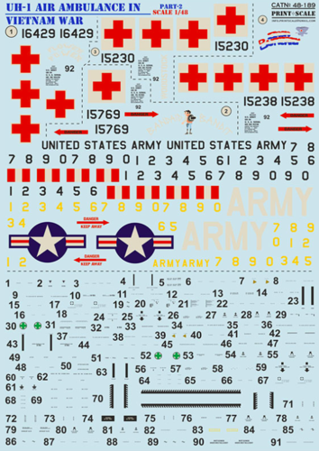Print Scale 48-189 UH-1 Air Ambulance in Vietnam War Part 2