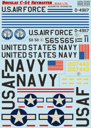 Print Scale 72-203 Douglas C-54 Skymaster
