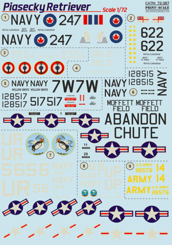 Print Scale 72-387 Piasecky Retriever The complete set 1,5 leaf