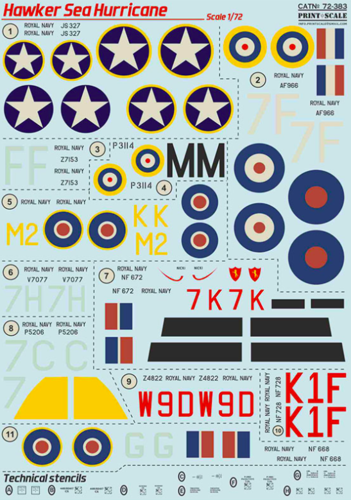 Print Scale 72-383 Hawker Sea Hurricane