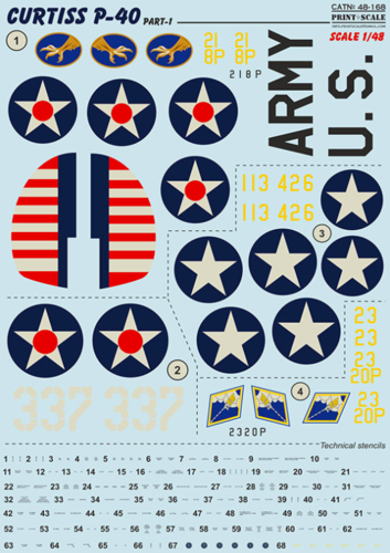 Print Scale 48-168 Curtiss P-40 C, CU. Part 1