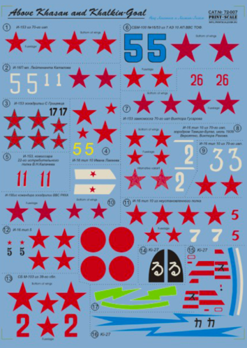 Print Scale 72-007 Above Khasan and Khalkin-Goal
