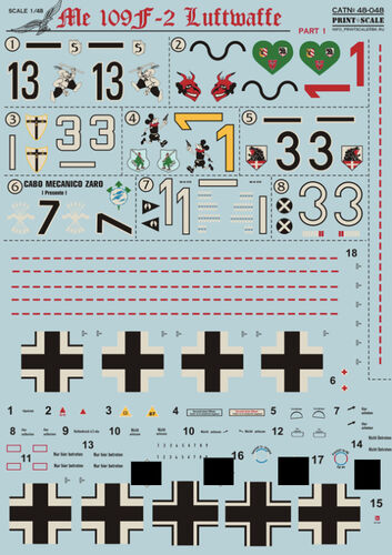 Print Scale 48-048 Me 109 F2 Part 1