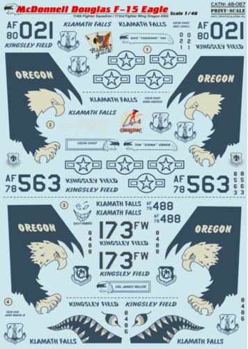 Print Scale 48-087 McDonnell Douglas F-15 Eagle The complete set 2 leaf