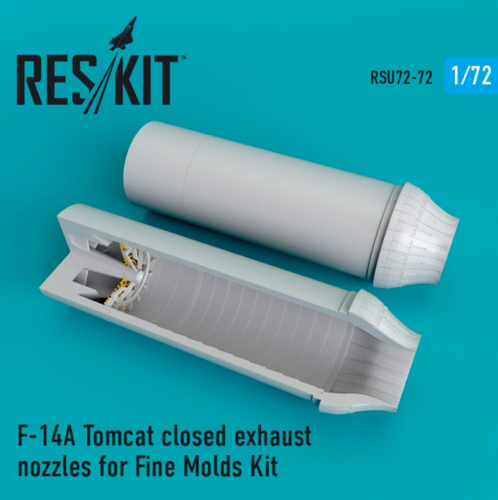DISCONTINUED RES/KIT U72-0072 F-14A Tomcat closed exhaust nozzles for Fine Molds Kit