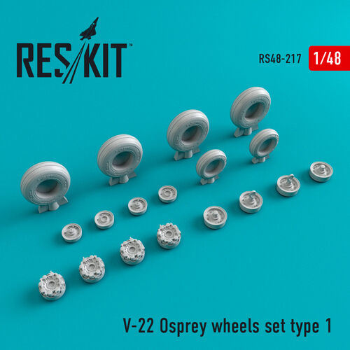 DISCONTINUED RES/KIT 48-0217 V-22 Osprey Type 1 wheels set