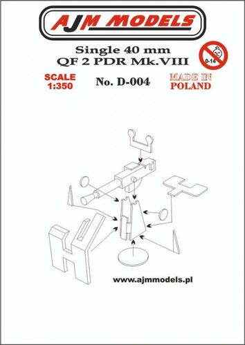 AJM Models D-004 Single 40 mm QF 2 PDR Mk. VIII