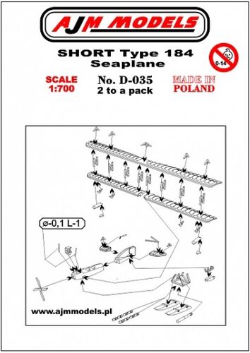AJM Models D-035 SHORT Type 184 Seaplane