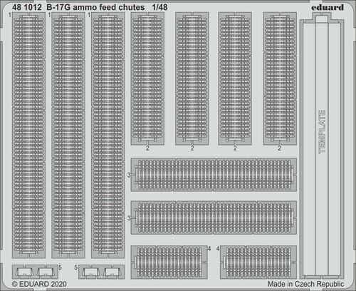 Eduard 481012 B-17G ammo feed chutes HKM