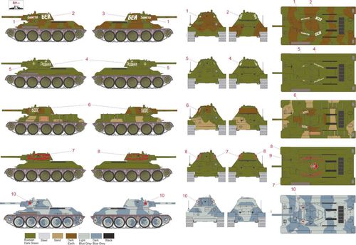 Ropos Models MNFDT72016 T-34/76 Model 1941 - Russian cavalry T-34