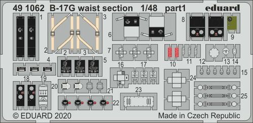 Eduard 491062 B-17G waist section HKM