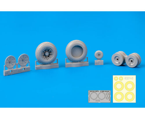 Eduard 632143 P-40 N wheels TRUMPETER