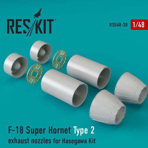 DISCONTINUED RES/KIT U48-0030 F-18 Super Hornet Type 2 exhaust nozzles for Hasegawa Kit