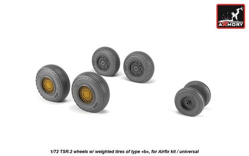 Armory Models Group AW72415 BAC TSR.2 wheels w/ weighted tires, type "b"